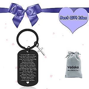 Vadaka Correctional Officer Gift Keychain Christian Gift Religious Jewelry from Correctional Officer Faith Present Christmas Birthday Present from Mom Wife