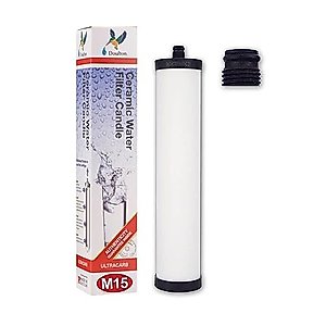 Doulton M15 UltraCarb Ceramic Drinking Water Filter Candle for Franke 02, Franke Triflow, Filterflow, All 1st Gen Steel and 2nd Gen Plastic Housings ¦ FRX01 ¦ 10 inch ¦ M15 Thread ¦ W9223021 (1 Pack)