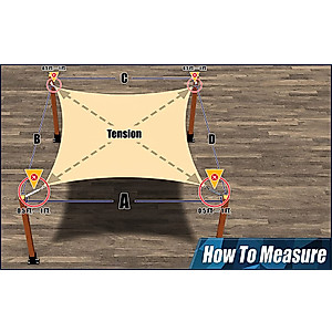 ShadeMart 12 Feet Stainless Steel Wire Cable Rope Cable 4 PCS Set Heavy Duty for Rectangle Or Square Sun Shade Sail Cannopy Installation (Cables Only) Special Designed Commerical Grade