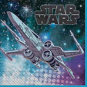 Star Wars Galaxy Of Adventures Party Supplies Pack Serves 16 - 9" Plates Napkins Cups and Table Cover for Boys, Kids, Children - Durable - Star Wars Decorations - Includes Birthday Candles