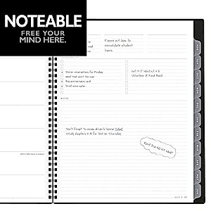 AT-A-GLANCE 2022-2023 Planner, Weekly & Monthly Academic, 8-1/2" x 11", Large, Elevation, Black (75959P05)