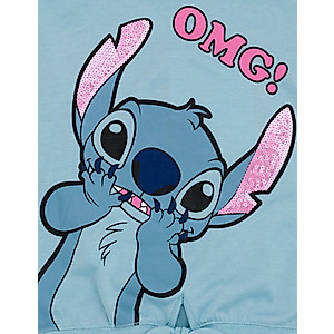 Disney Lilo & Stitch Little Girls Pullover FleeceHoodie and Leggings Outfit Set Blue 7-8