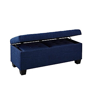 Picket House Furnishings Everett 3pk Storage Ottoman in Teal -