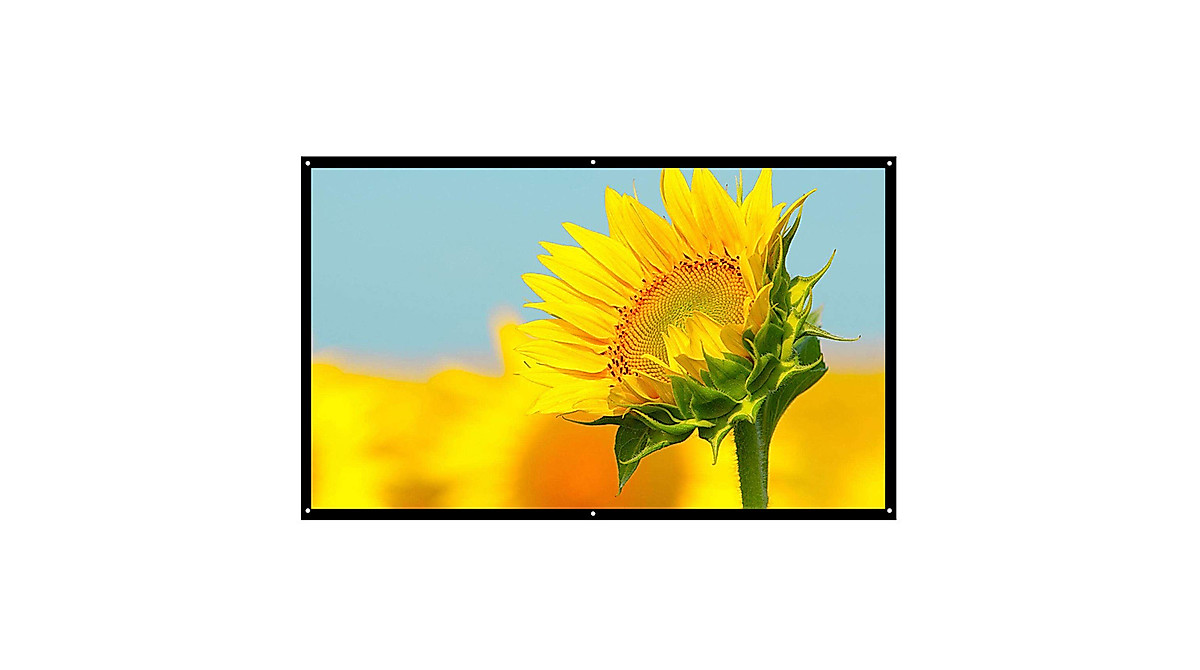 H70 70'' Portable Projector Screen HD 16:9 White Dacron 70 Inch ...