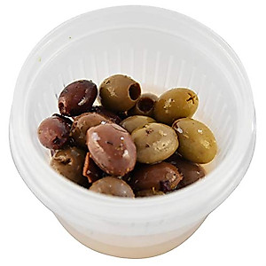 HOME-X Clear Plastic Storage Container with Removable Strainer and Lid, Small Food Storage Container, 1-Cup Capacity, 4 ½” L x 3 ½” W x 3 ¼” H, Opaque