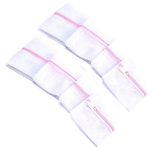 HONBAY Set of 3 Mesh Laundry Bags for Lingerie Socks Pantyhose Baby Clothes and Stuffed Toys Used in Both Washing Machine and Dryer Coarse Mesh Zippered Bags (1 Large 1 Medium 1 Small)