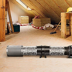 iPower 6 Inch Exhaust Inline Axial Fan Ducting Ventilation Extractor Aluminum Alloy, Black