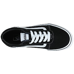 Vans Men's Ward Sneaker, Black Suede Canvas Black White C24, 14