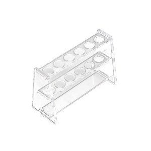 Hotwin Transparent 12-Hole Acrylic Acrylic Test Tube Rack for 10ML Test Tube (10ml(6 Sockets))