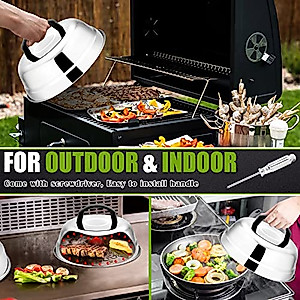 Joyfair 35Pcs Griddle Accessories Kit, Stainless Steel Flattop Grill Tool Set with Melting Domes, Professional Metal Turners for Outdoor BBQ Teppanyaki Camping Cooking, Heavy Duty & Dishwasher Safe