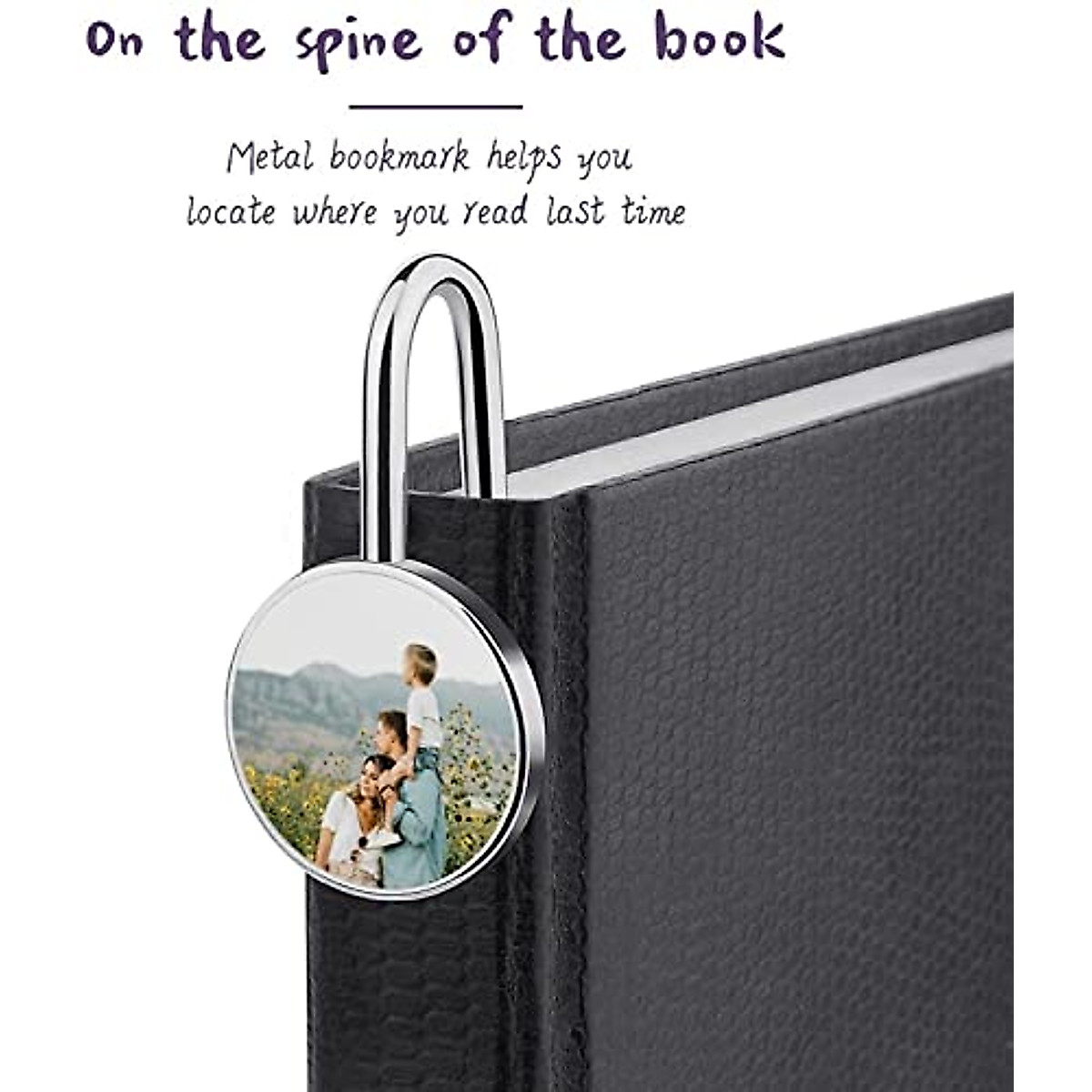 Custom Metal Bookmarks Personalized Book Marker Add Your Photo Logo Name Text Stainless Bookmark Gift for Students Book Reading Lover Commemorate (1.2")