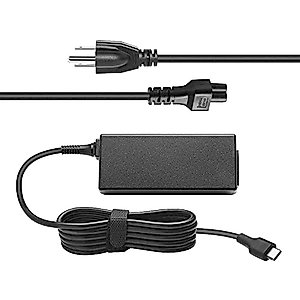 45W Type USB C Laptop Charger Fit for HP Chromebook Charger X360 14 13 14A 14B 11 11A G5 G6 G7 G8 EE Spectre X360 Elite x2 918337-001 14-ca051wm 14-ca020nr 14-ca060nr Power Cord AC Adapter