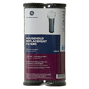 GE FXWTC Whole House Water Filter | Replacement for Water Filtration System | NSF Certified: Reduces Chlorine, Sediment, Rust & Other Impurities | Replace Every 3 Months for Best Results | 2 Filters
