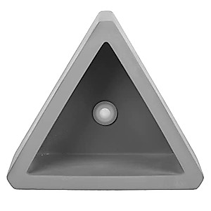 MyGift Unglazed Gray Cement Planter Pot with Drainage Hole and Plastic Plug, Indoor Mini Triangle Shaped Cactus Succulent Planter Poter