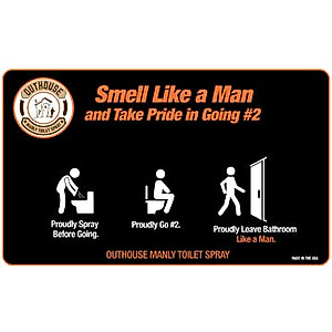 Men's Before You Go Toilet Spray - (Coffee) Outhouse Brand - 8oz - Made for Dudes Who Bomb Toilets