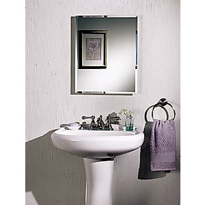 Jensen 1453ADJ Horizon Frameless Medicine Cabinet with Beveled Mirror