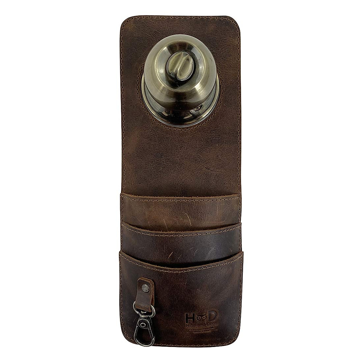Hide & Drink, Doorknob Hanger Handmade from Full Grain Leather - Bourbon Brown
