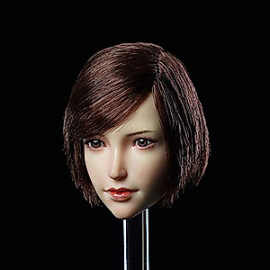 HiPlay 1/6 Scale Female Figure Head Sculpt, Beuty Charming Girl Doll Head for 12" Action Figure Phicen, TBLeague DH043 (B)