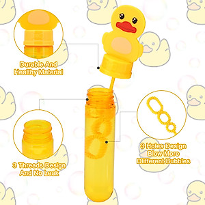 Bubbles for Kids Rubber Duck Toy Party Favors 24 pcs Outdoor Bubble Wands Birthday Party Gift Bath Toy Rubber Duck Pool Toy Rubber Duck