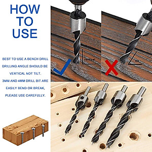 Combination Drill and Tap Bit - M3-M10 Hex Shank HSS Deburr Countersink Bits Set, Quick Change Self-Centering Spiral Tapping Tool Kit for Tapping Wood, Plastic, Aluminum,6Pcs (7)