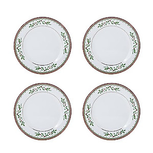 Mikasa Holiday Traditions Dinnerware Set with Mugs (16 Piece), Green, White