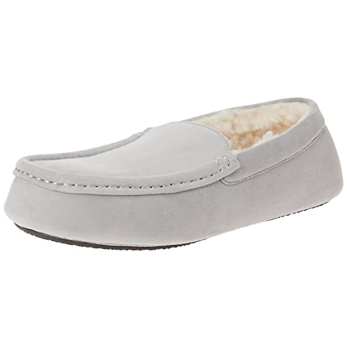 Amazon Essentials Men's Moccasin Slipper, Grey, 12