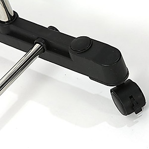 Vasitelan Simple Standard Double Rod Rolling Clothing Garment Rack for Hanging Clothes, Metal Clothes Organizer with Lockable Wheels (Style 2)