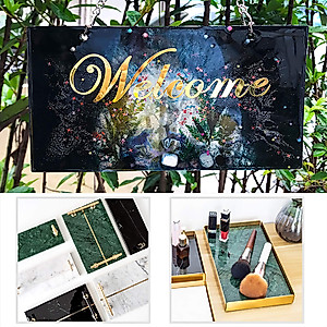 Large Silicone Resin Tray Molds,3PCS Agate Geode Coaster Resin Molds,Include Square Mold,Rectangle Mold,Silicone Mold for Making Coaster,Trays,Cup Mats,Home Decoration