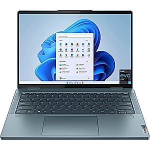 Lenovo Yoga 7i 14 2-in-1 Laptop 14" 2.2K IPS Touchscreen (300 nits, 100% sRGB, TÜV Low Blue Light) 12th Gen Intel 10-Core i7-1255U 16GB RAM 512GB SSD Backlit Fingerprint Thunderbolt Win11 Blue + Pen