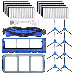 Replacement Parts Kit for Eufy RoboVac 11S, RoboVac 30, RoboVac 30C, RoboVac 15C, RoboVac 12, RoboVac 35C, Robotic Accessories,8 Filters,8 Side Brushes,1 Main Brush,1 Pre Filter,1 Rolling Brush Guard
