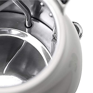 Haden 75012 Heritage 1.7 Liter (7 Cup) Stainless Steel Electric Kettle with Auto Shut-Off and Boil Dry Protection, Ivory