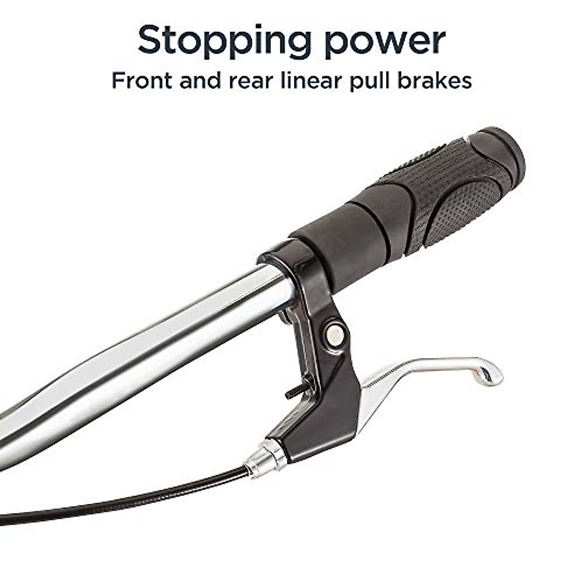 Schwinn Shuffle Adult Scooter, 26-Inch Front Wheel, 20-Inch Rear Wheel, Alloy Linear Pull Brakes, Steel Frame, White