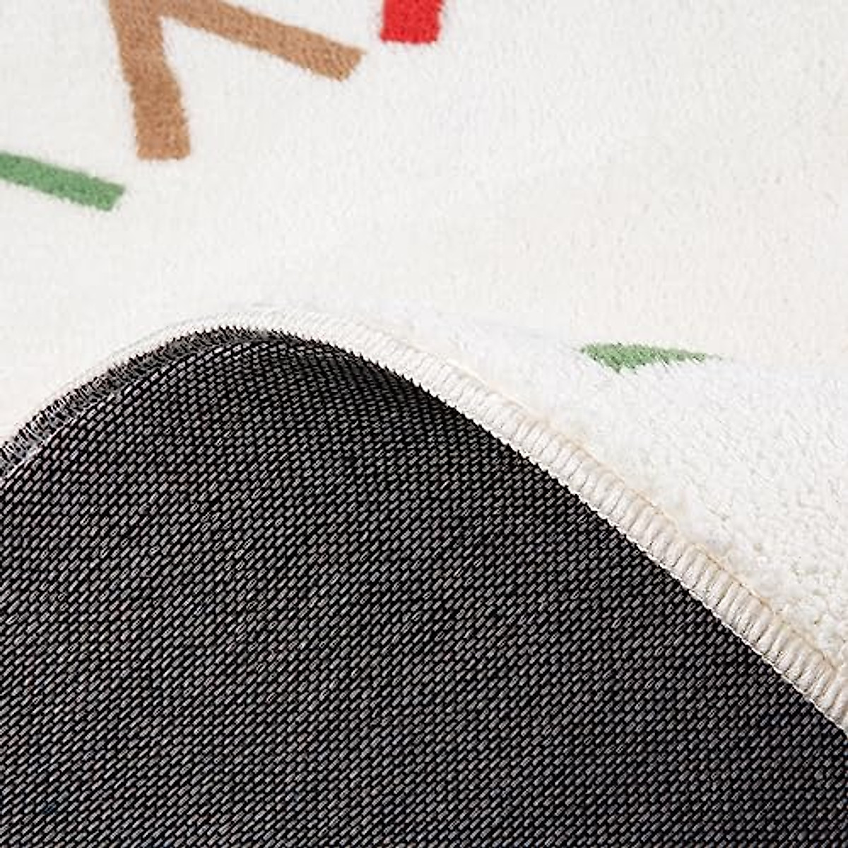 Topotdor Rainbow Round Kids Play Rug,Upside Down Alphabet Nursery Rug Extra Large Soft Crawling Play Mat for Children Toddlers Bedroom (47 inch, Multi Color)