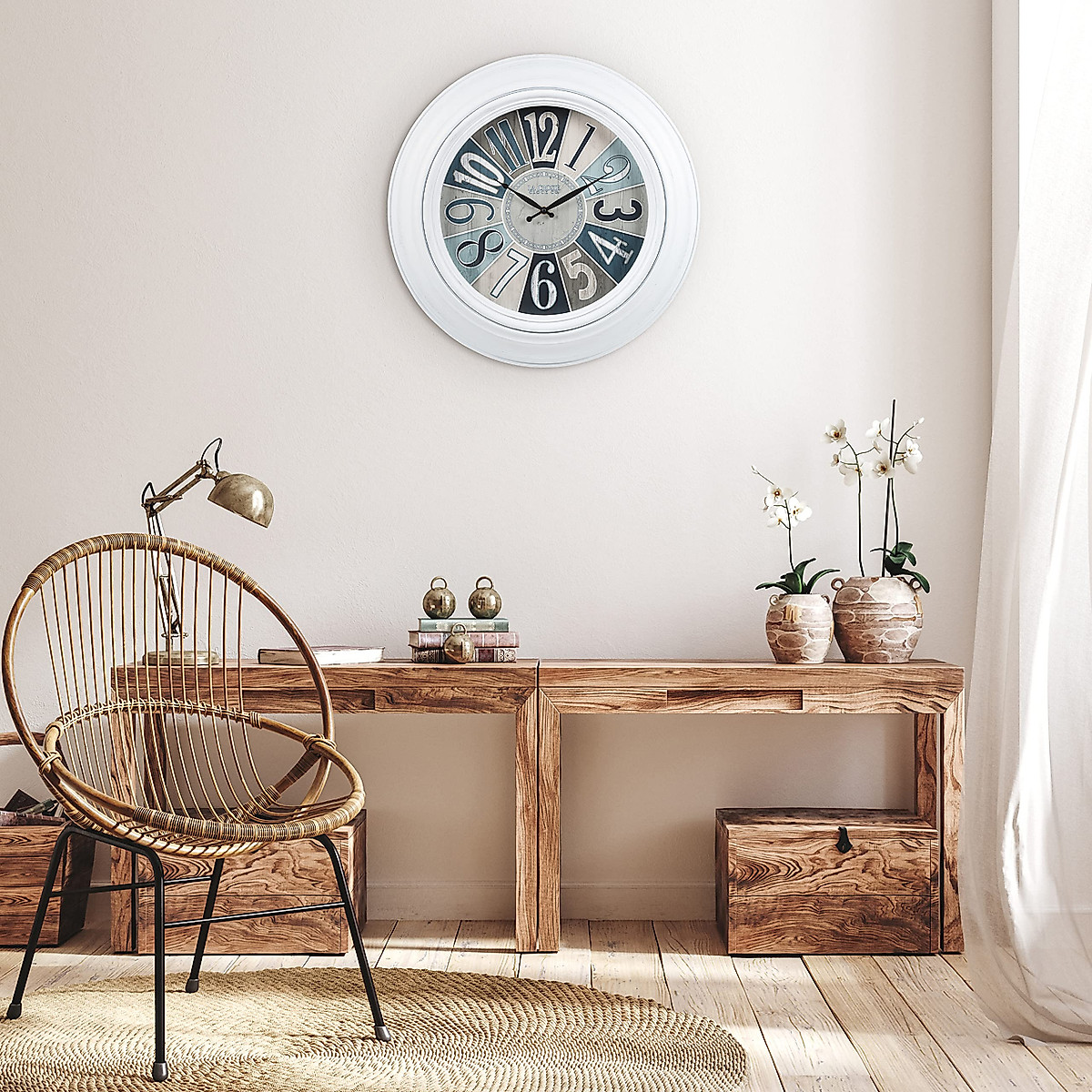 La Crosse Technology 22" Lakeside White Quartz Analog Wall Clock - 404-3056