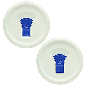 Corningware FW16 (16oz) French White with Vented Blue Tab Replacement Lids- 2 Pack (Will NOT fit the 20oz Meal Mug)