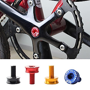 MiOYOOW Crank Arm Fixing Bolt, Lightweight Bottom Bracket Screw Bolts Aluminum Alloy Bike Crank Arm Bolts Screw for Road Mountain Bikes