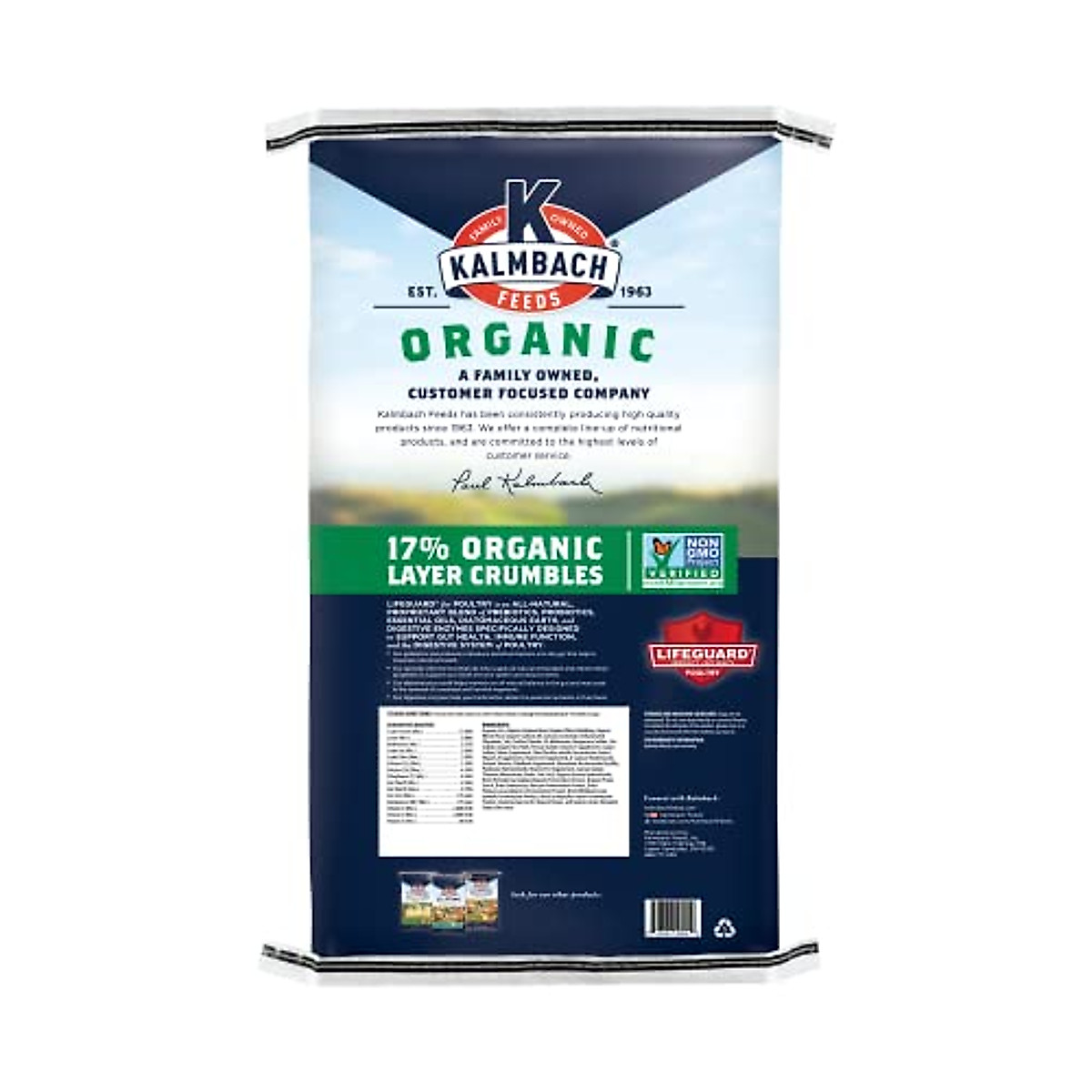 Kalmbach Feeds 17% Organic Crumbles Feed for Layer Chickens, 35 lb Bag