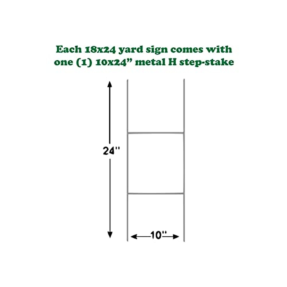 Personalize Custom Yard Sign 24" x 18", Metal H-Stake Included