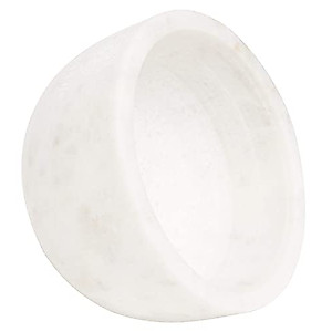 SHASH Marble Shaving Bowl, White - Lather Mug with Interior Grooves Builds a Rich, Foamy Froth - Retains Heat for a Close, Comfortable Shave - Compact, Sophisticated Design (White)