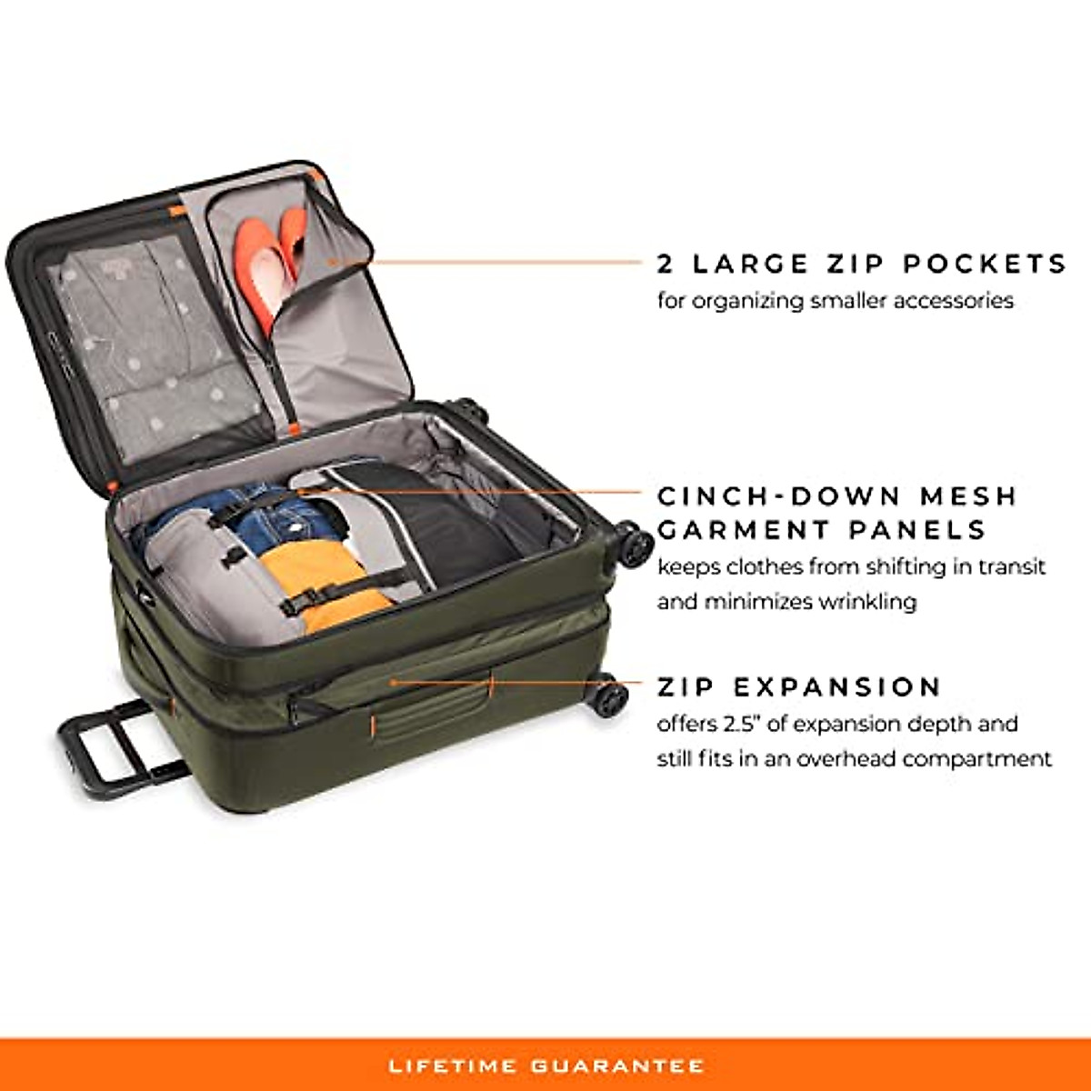 Briggs & Riley ZDX Luggage, Hunter, Checked-Medium 26-Inch