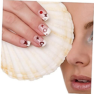 Beavorty 3 Boxes Heart Shaped Nail Art Jewelry Flash Suit Glitter Nail Polish Set Star Decor Valentines Nail Art Stickers Love Nail Charm Valentines Day Nail Glitters Nail Glitter Sequins