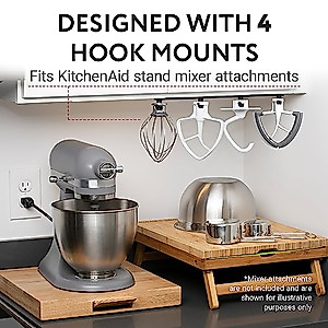 Impresa Stand Mixer Attachment Storage Organizer for KitchenAid Mixer Attachments - Organize Your Kitchen Appliances with the Impresa Stand Mixer Attachment Holder for Kitchen Aid Attachments