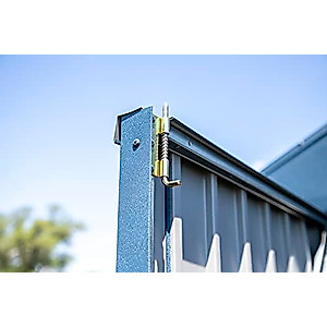 Arrow Shed Elite 12' x 16' Outdoor Lockable Gable Roof Steel Storage Shed Building, Blue Grey