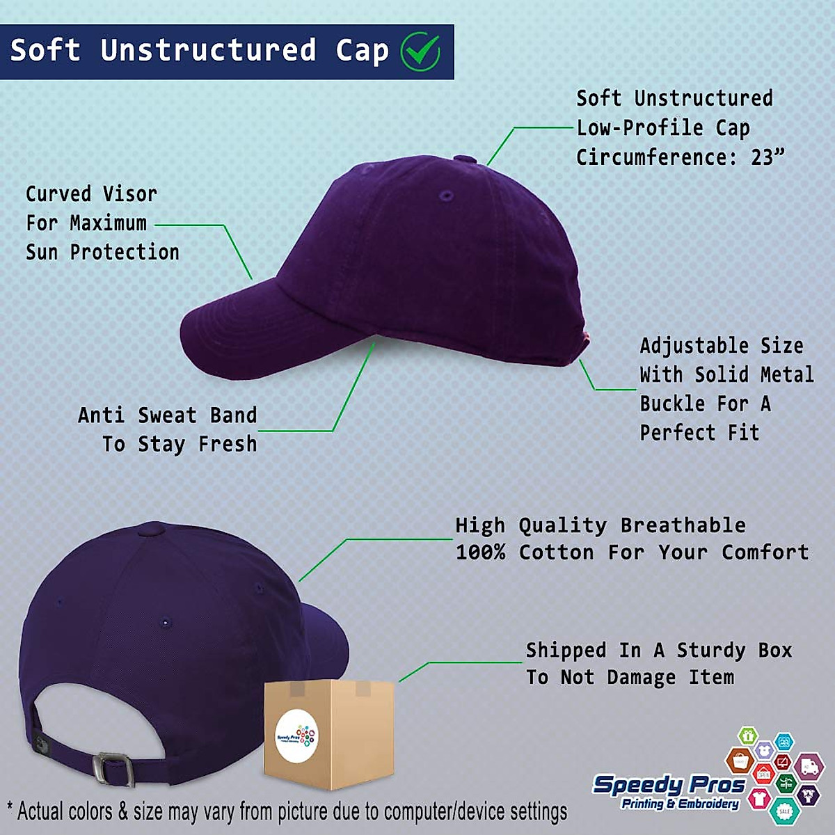 Soft Baseball Cap Jokey Horse Race Embroidery Farm and Domesticated Animals Mules Twill Cotton Dad Hats for Men & Women Purple Design Only