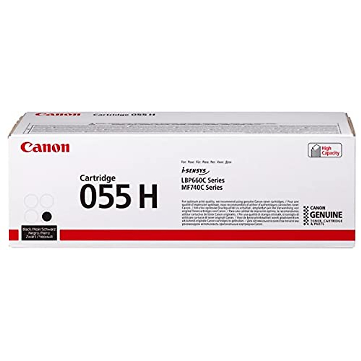 Canon CRG 055 High Yield Capacity Toner Cartridge for MF745, 743, 741, Bundle with Black 7600 Pages Yield/Cyan, 5900 Pages Yield/Magenta, 5900 Pages Yield/Yellow, 5900 Pages Yield