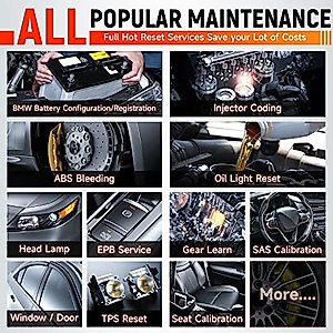 Full Diagnostic Tool fit for BMW FOXWELL NT710 OBD2 Scanner fit for BMW, Upgrade NT510 Elite Full System Diagnostic Scanner, All Reset BiDirectional Scan Tool Code Reader Battery Registrate ECU Coding