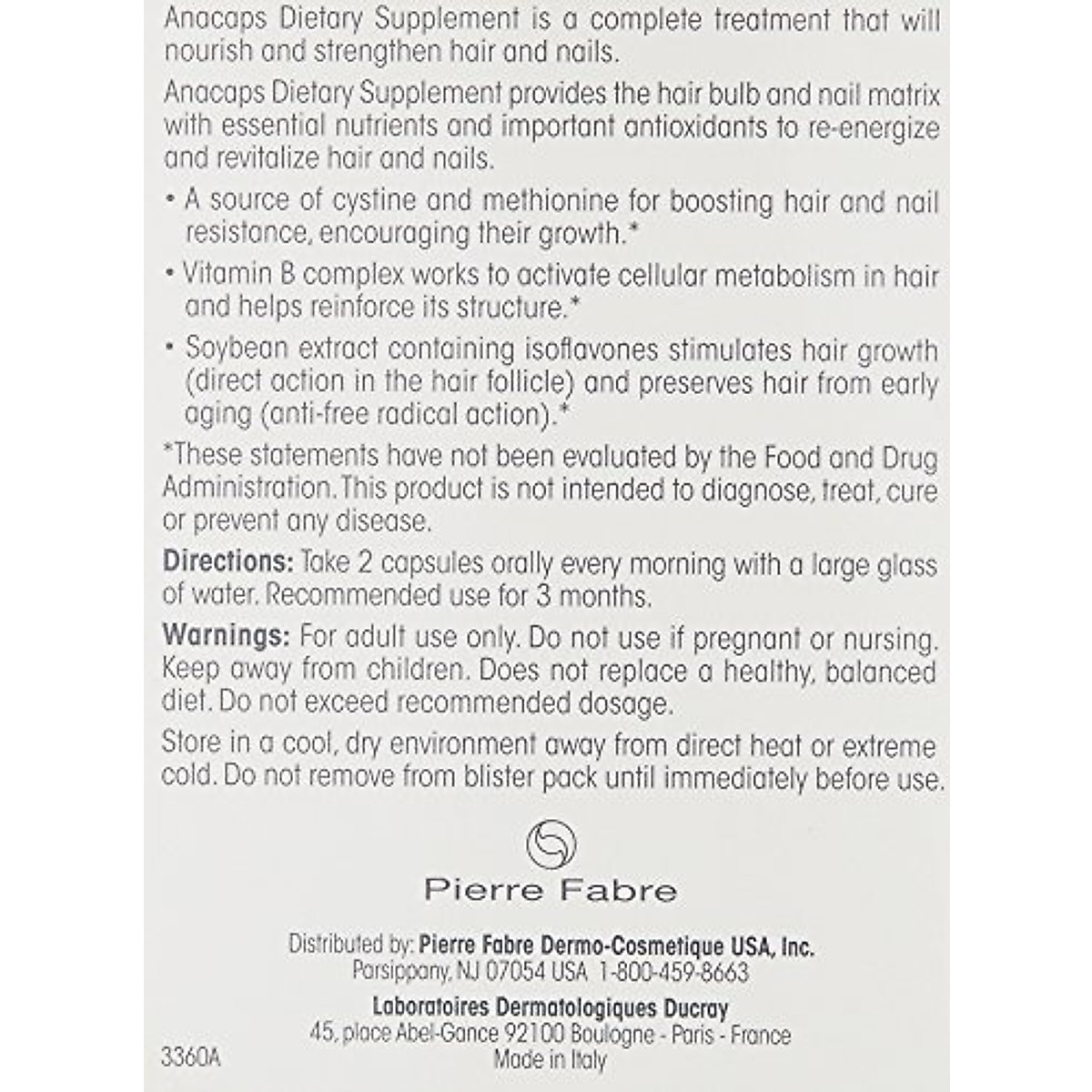 Ducray Anacaps Expert Dietary Supplement 30 caps