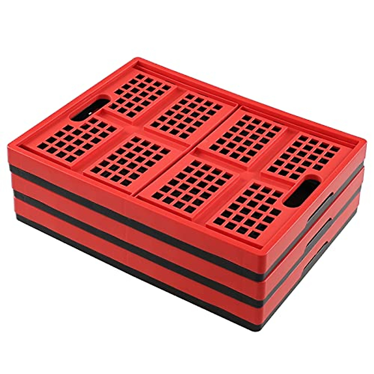 Gloreen 35 Quart Folding Crate Basket, Collapsible Storage Milk Crates, 3 Packs