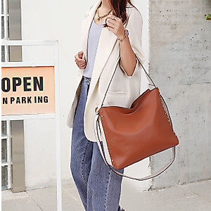 MKF 2 PC Set, Hobo Bag for Women & Crossbody Messenger – PU Leather Designer Handbag – Top Handles Shoulder Purse Seafoam