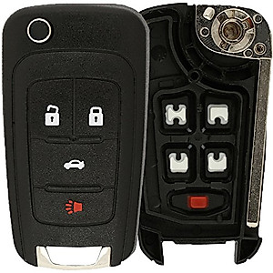 KeylessOption Just The Case Keyless Entry Remote Control Car Key Fob Shell Replacement for OHT01060512